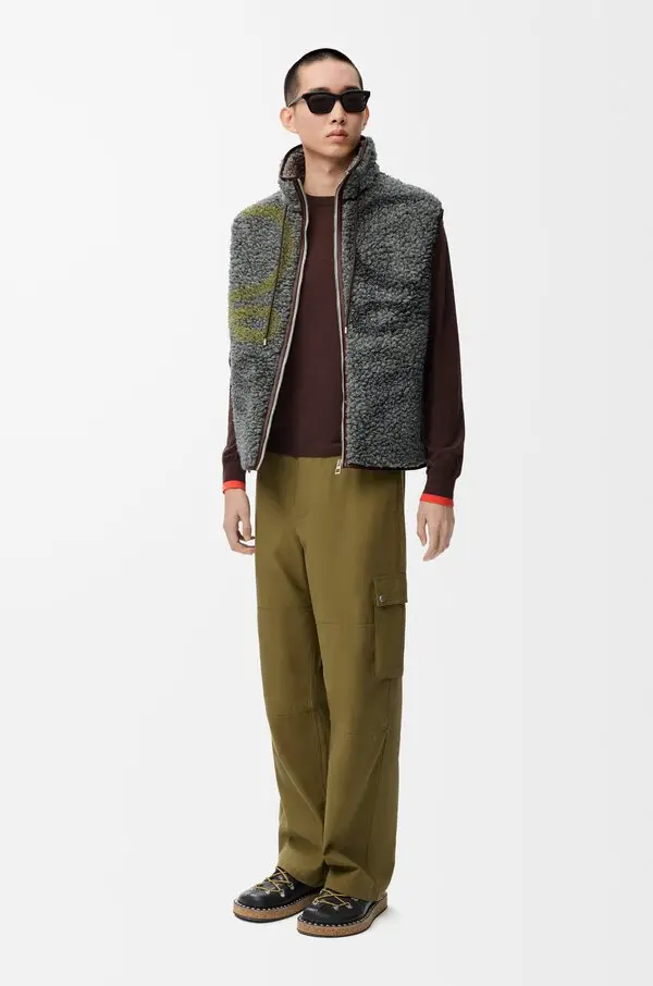 Loewe Anagram Fleece Jacquard Vest - Multicolor