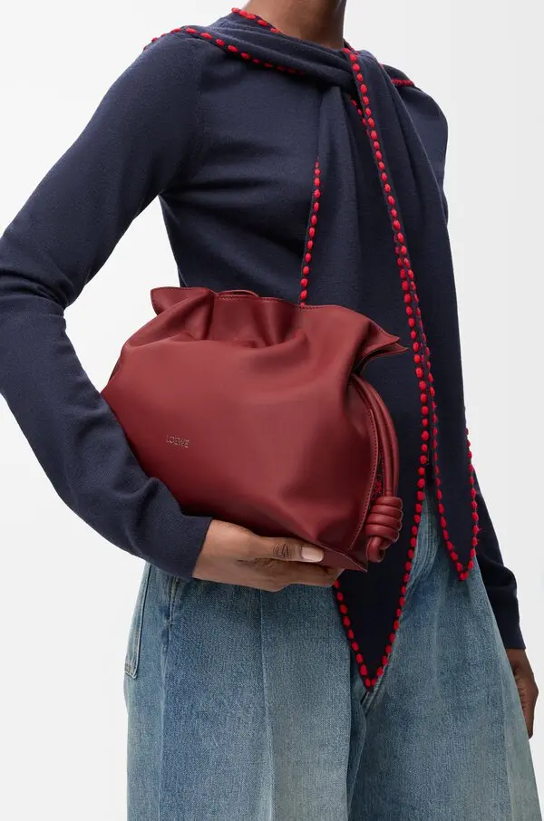 Loewe Medium Flamenco Clutch - Burnt Red