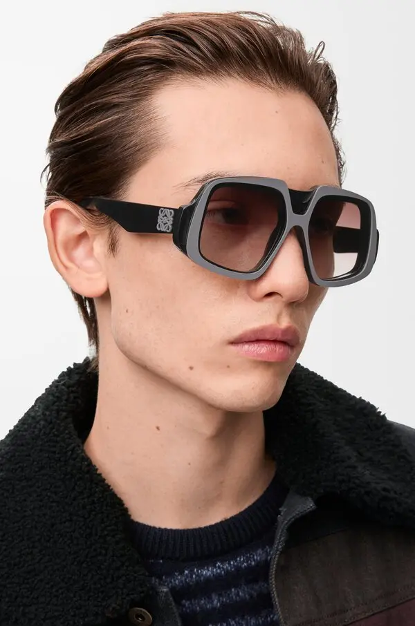 Loewe Collage Mask Sunglasses - Shiny Black