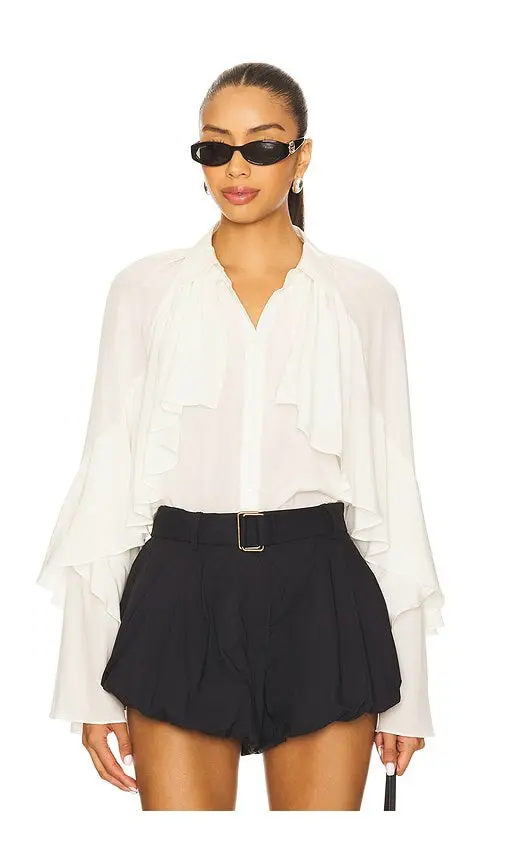 Veronica Beard Demaris Blouse - Dove