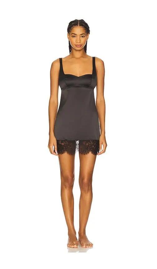 Hanky Panky Cindy Mini Slip Dress - Black