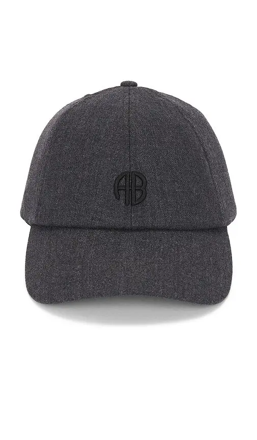 ANINE BING Jeremy Monogram Baseball Cap - Dark Grey