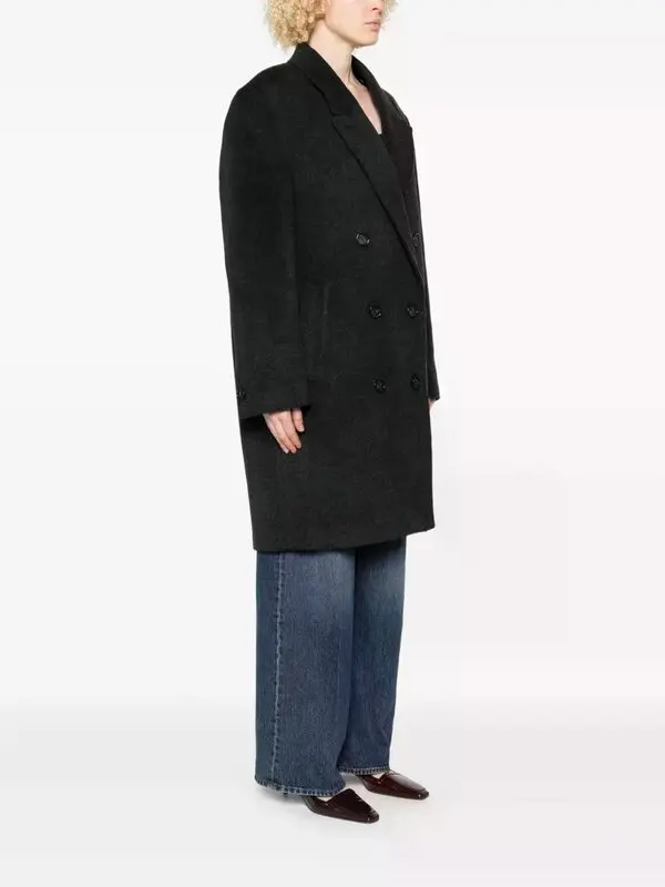 TOTEME Double-breasted Cashmere Coat - Grey