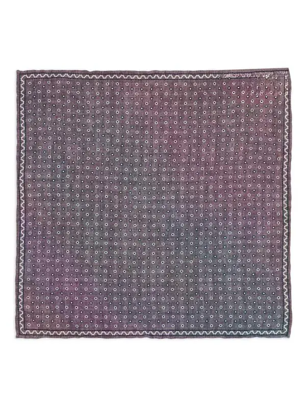 Brunello Cucinelli Geometric-pattern Pocket Square - Purple
