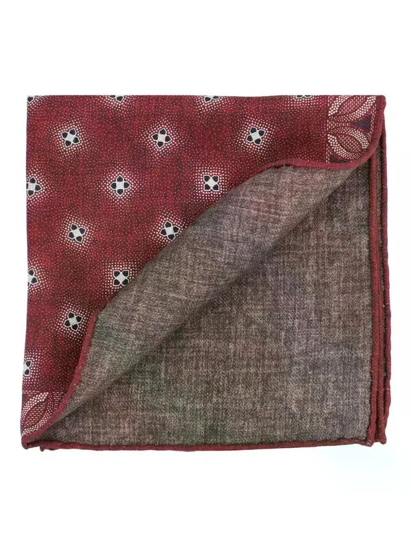 Brunello Cucinelli Geometric-print Pocket Square
