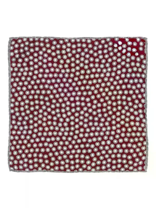 Brunello Cucinelli Polka-dot Pocket Square - Red