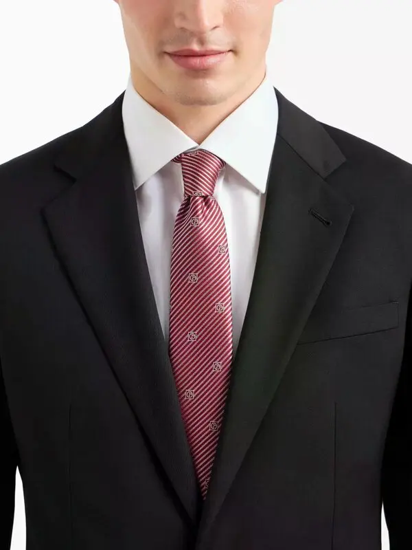 Giorgio Armani Striped Silk Neck Tie