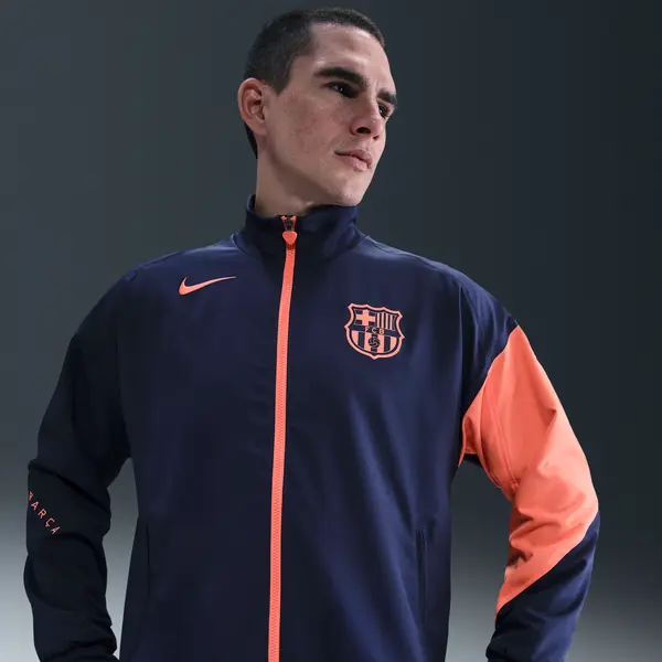 Nike Fc Barcelona Strike Third Dri-fit Total 90 Soccer Anthem Jacket - Blue