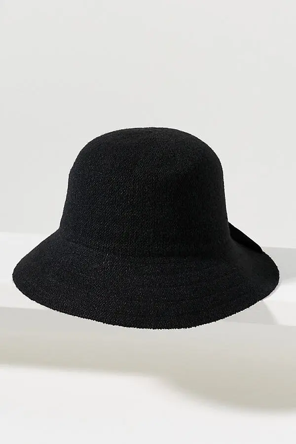 San Diego Hat Jean Ann Knit Bucket Hat - Black