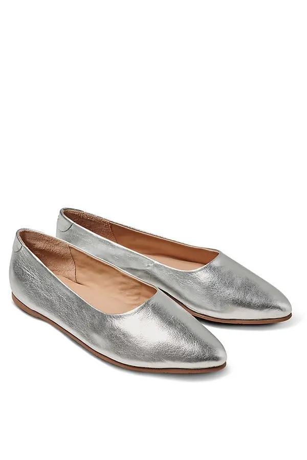 Beek Swoop Ballet Flats - Silver