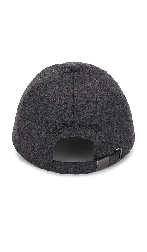ANINE BING Jeremy Monogram Baseball Cap - Grey