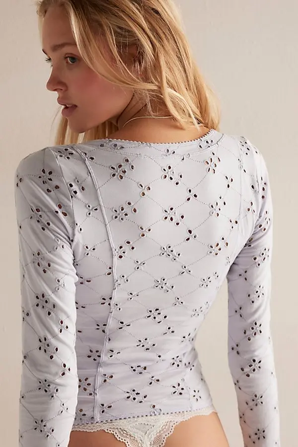 Free People Full Bloom Long Sleeve - Soft Peri