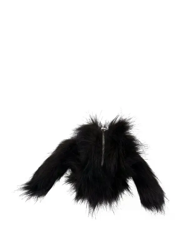 Simone Rocha Faux Fur Coin Purse - Black