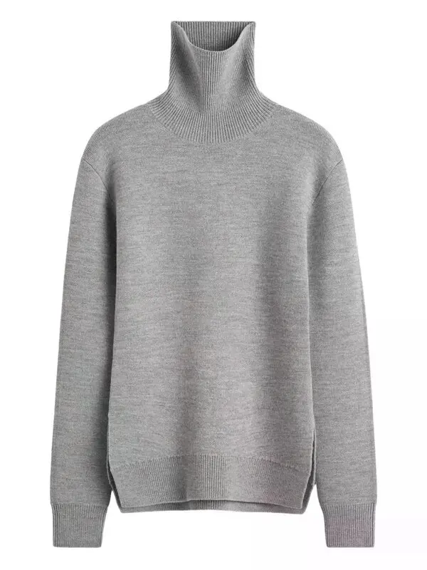 TOTEME High-neck Double Knit Sweater - Grey