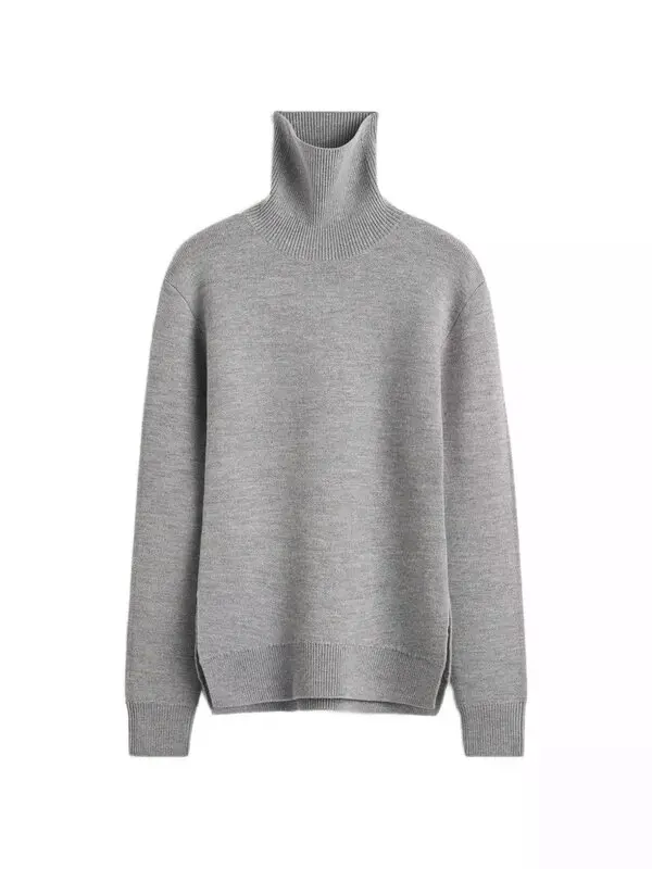 TOTEME High-neck Double Knit Sweater - Grey