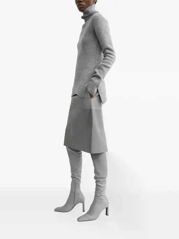 TOTEME High-neck Double Knit Sweater - Grey