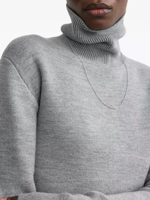 TOTEME High-neck Double Knit Sweater - Grey