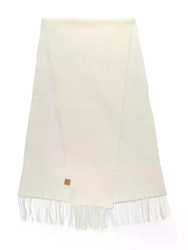 A.p.c. Ribbed Fringed Scarf - Neutrals
