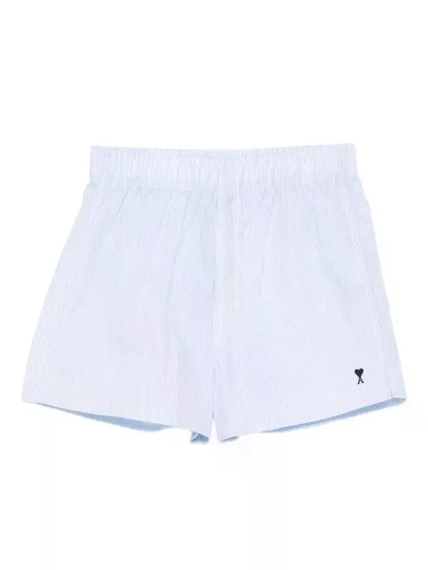 Ami Striped Pyjama Shorts - Blue
