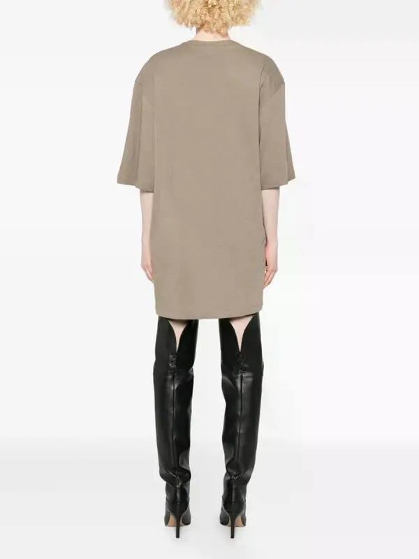 TOTEME Short Sleeve T-shirt Dress - Neutrals