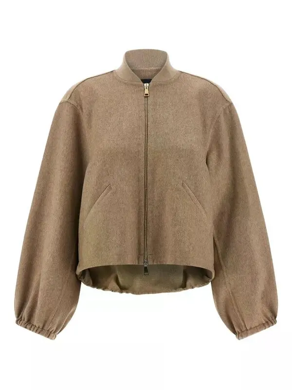 Fabiana Filippi Cashmere Zip-front Bomber Jacket