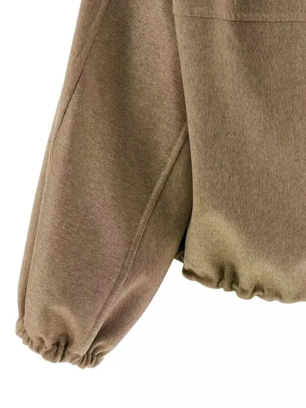Fabiana Filippi Cashmere Zip-front Bomber Jacket