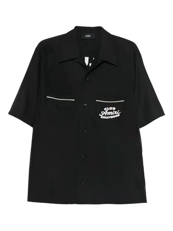 Amiri Printed-pocket Short-sleeve Shirt - Black