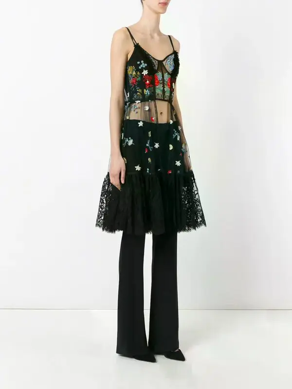 Alexander McQueen Embroidered Sheet Midi Dress