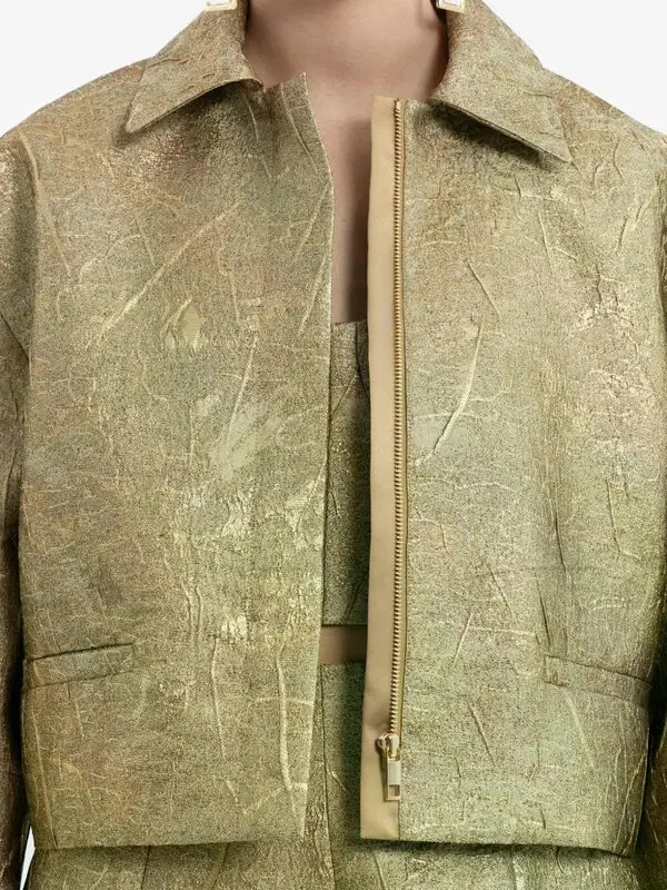 Rebecca Vallance Metallic-effect Zip Jacket