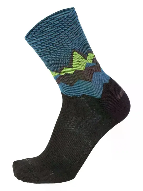 MICO Light Weight Extra Dry Hike Crew Socks - Black