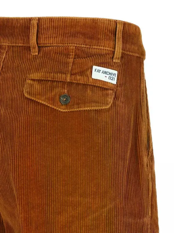 FAY Corduroy Straight-leg Trousers