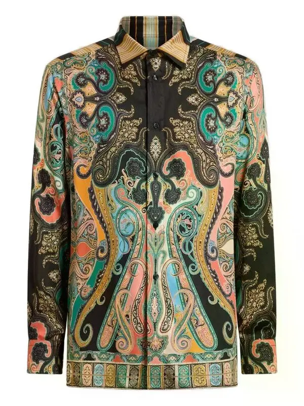 Etro Paisley-print Striped Shirt