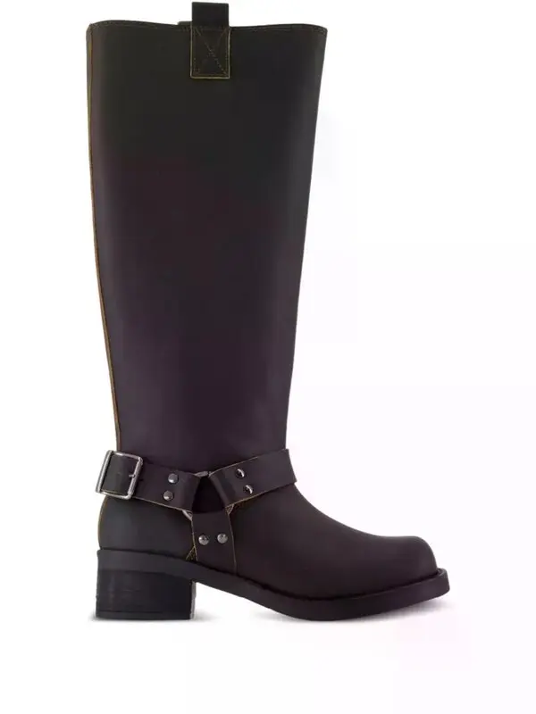 SAMSOE SAMSOE Sabrenta Buckle-strap Calfskin Boots