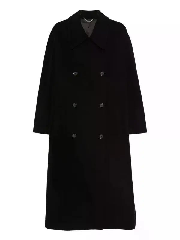 TOTEME Double-breasted Buttoned Coat - Black