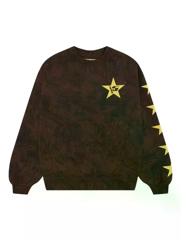 SP5DER Star-print Crewneck Sweatshirt