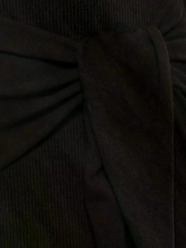 Federica Tosi Ribbed Tie-front Midi Dress