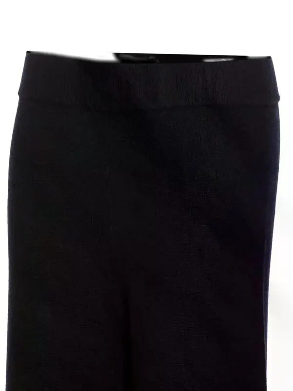 Max Mara Wide Leg Wool Trousers - Black