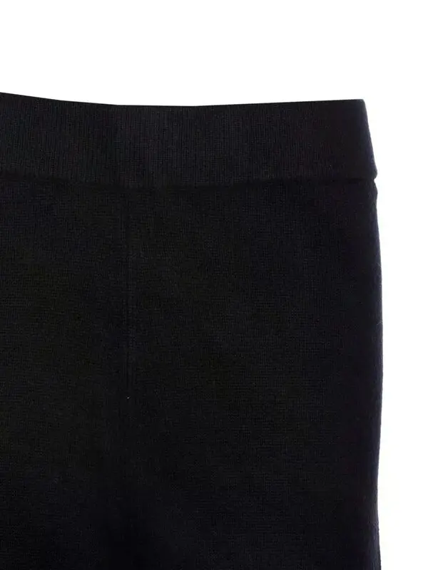 Max Mara Wide Leg Wool Trousers - Black
