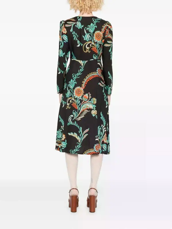 Etro Floral-print Long-sleeve Dress