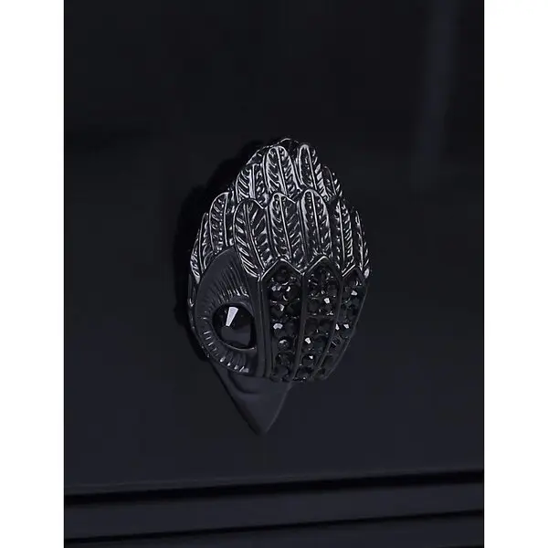 Kurt Geiger Eagle-embellished Perspex Clutch Bag - Black