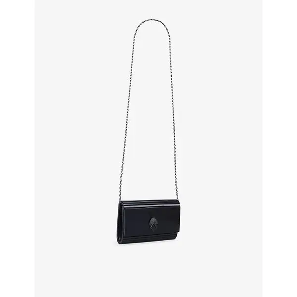 Kurt Geiger Eagle-embellished Perspex Clutch Bag - Black