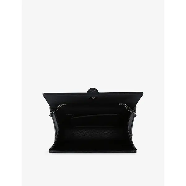 Kurt Geiger Eagle-embellished Perspex Clutch Bag - Black
