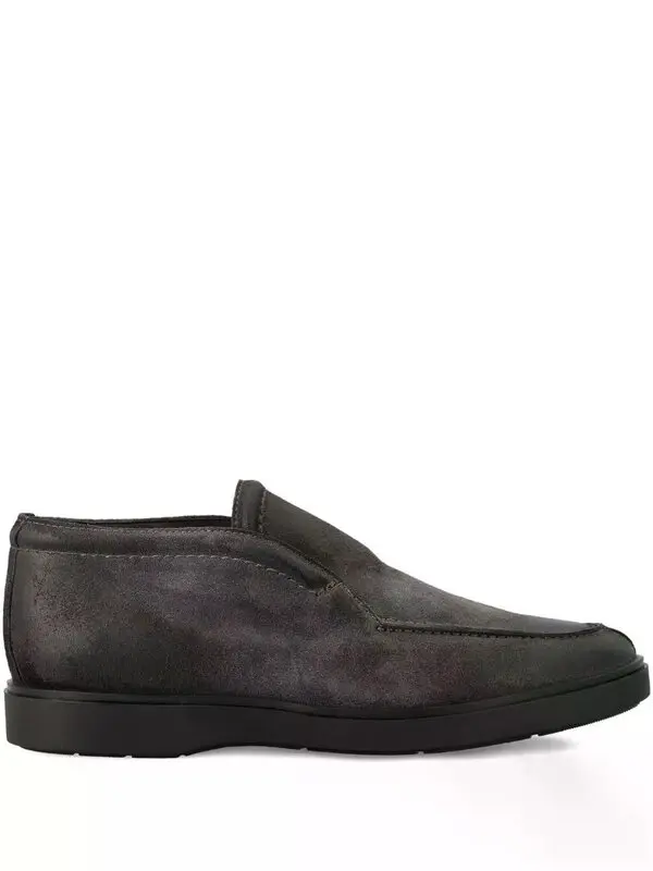 Tagliatore Suede-leather Loafers - Grey
