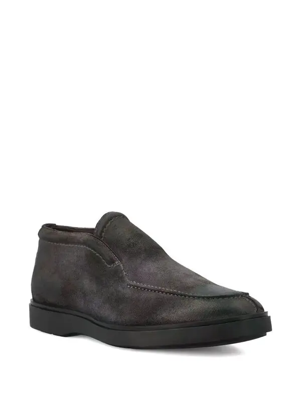Tagliatore Suede-leather Loafers - Grey