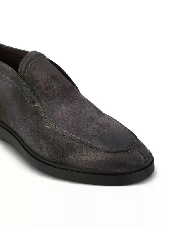 Tagliatore Suede-leather Loafers - Grey