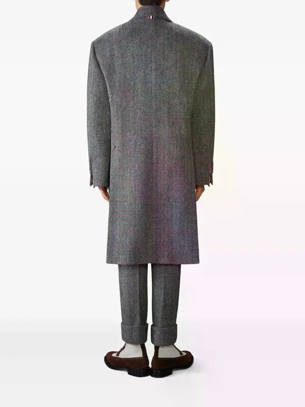 Thom Browne Hunting Tweed Pea Coat