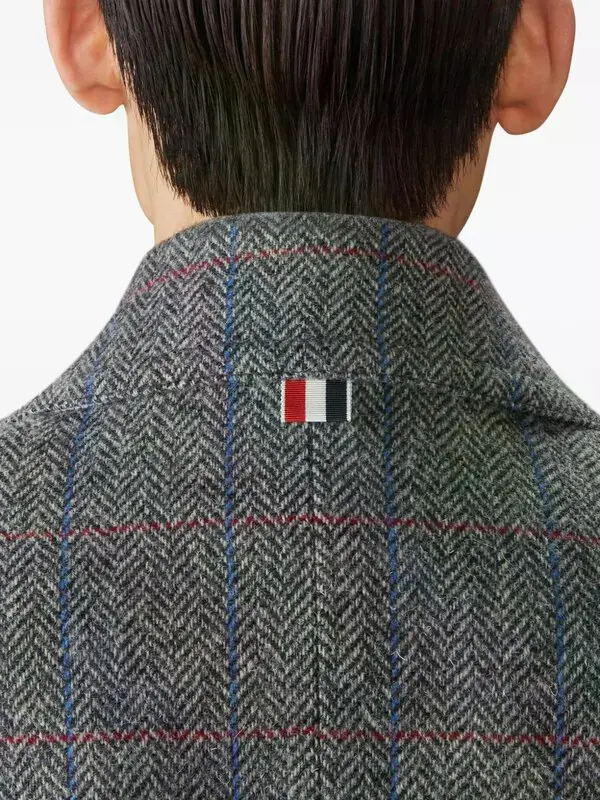 Thom Browne Hunting Tweed Pea Coat