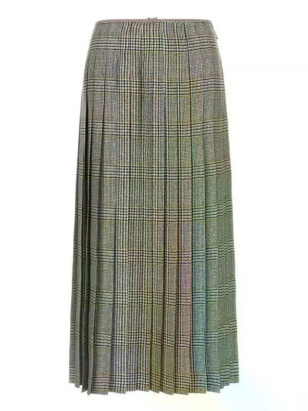 Thom Browne Houndstooth Pleated Midi Skirt