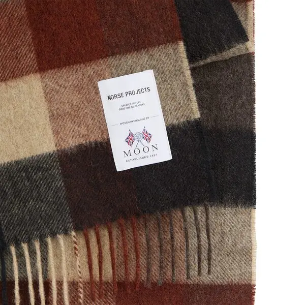 Norse Projects Norse Moon Merino Lambswool Checked Scarf