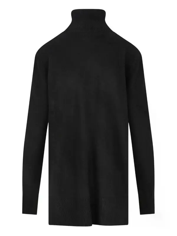 Alpha Studio Turtleneck Side-slit Sweater